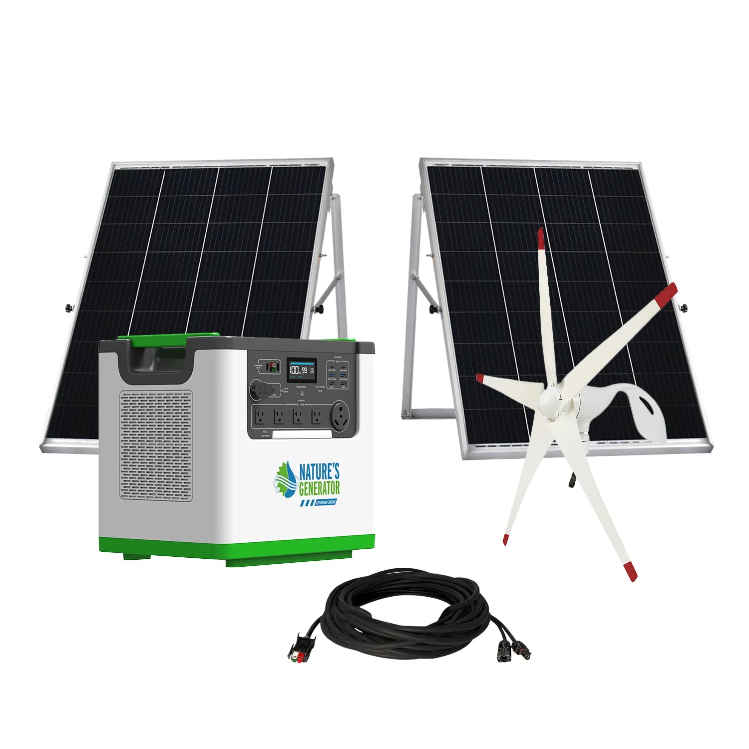 NATURE'S GENERATOR LITHIUM 3600 Watt SOLAR AND WIND GENERATOR